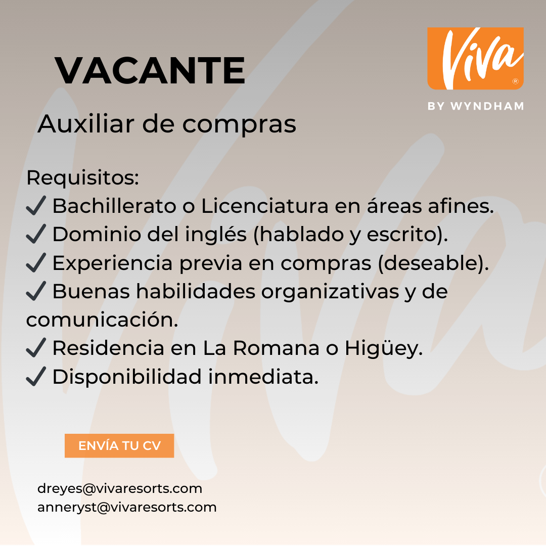 AUXILIAR DE COMPRAS – Viva Jobs